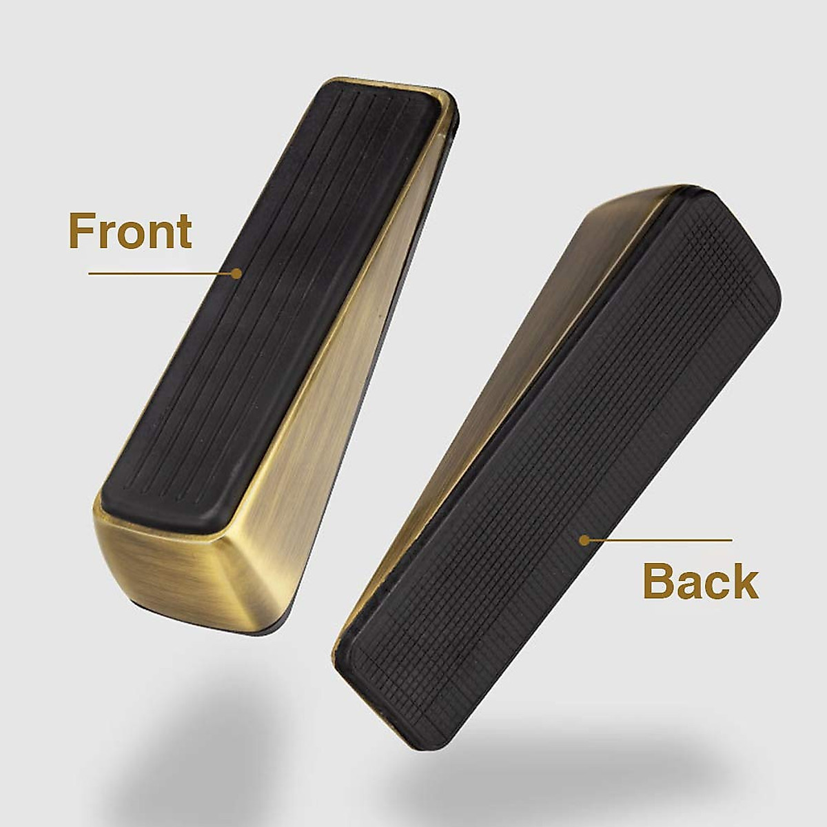 Metal Door Stop, Heavy Duty Door Stop, Anti-Scratch/Rust Wedge Stopper for Bottom of Door Rubber Heavy Doorstops Wedge Door Stoppers