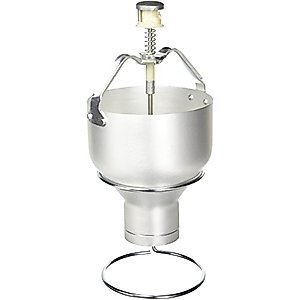 New Star Foodservice 37463 Commercial Grade Aluminum Pancake Dispenser with Stand, Silver