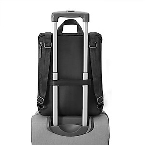 Solo New York Stealth Hybrid Backpack, Black - with Anti-Theft Features (Cut-Proof, Armored Zippers, & RFID Data Protection)