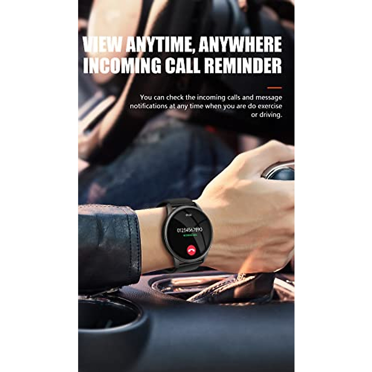 Holiday AMOLED Smartwatch, 1.3" HD Screen Activity Tracker for Fitness and Health with 14 Sports Modes, 3 ATM Waterproof, Monitor SpO2, Heart Rate, Sleep, Stress for Men and Women for Android iOS