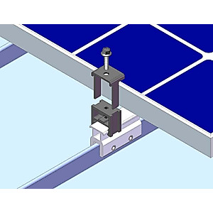 End Clamp MageClamp Rail-Less Solar Mounting Kit for Standing Seam Metal Roof Solar Panel Module Racking Installation
