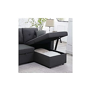 Lilola Home Dennis Sectional, Dark Gray