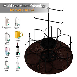 Water Bottle Organizer for Stanley Cup Holder for Cabinet Organizer,Tumbler with Handle Lid Organizer for Owala 24oz 32oz Yeti Simple Modern Stanley 40oz 30oz, Mug Stand Kitchen Organizers and Storage