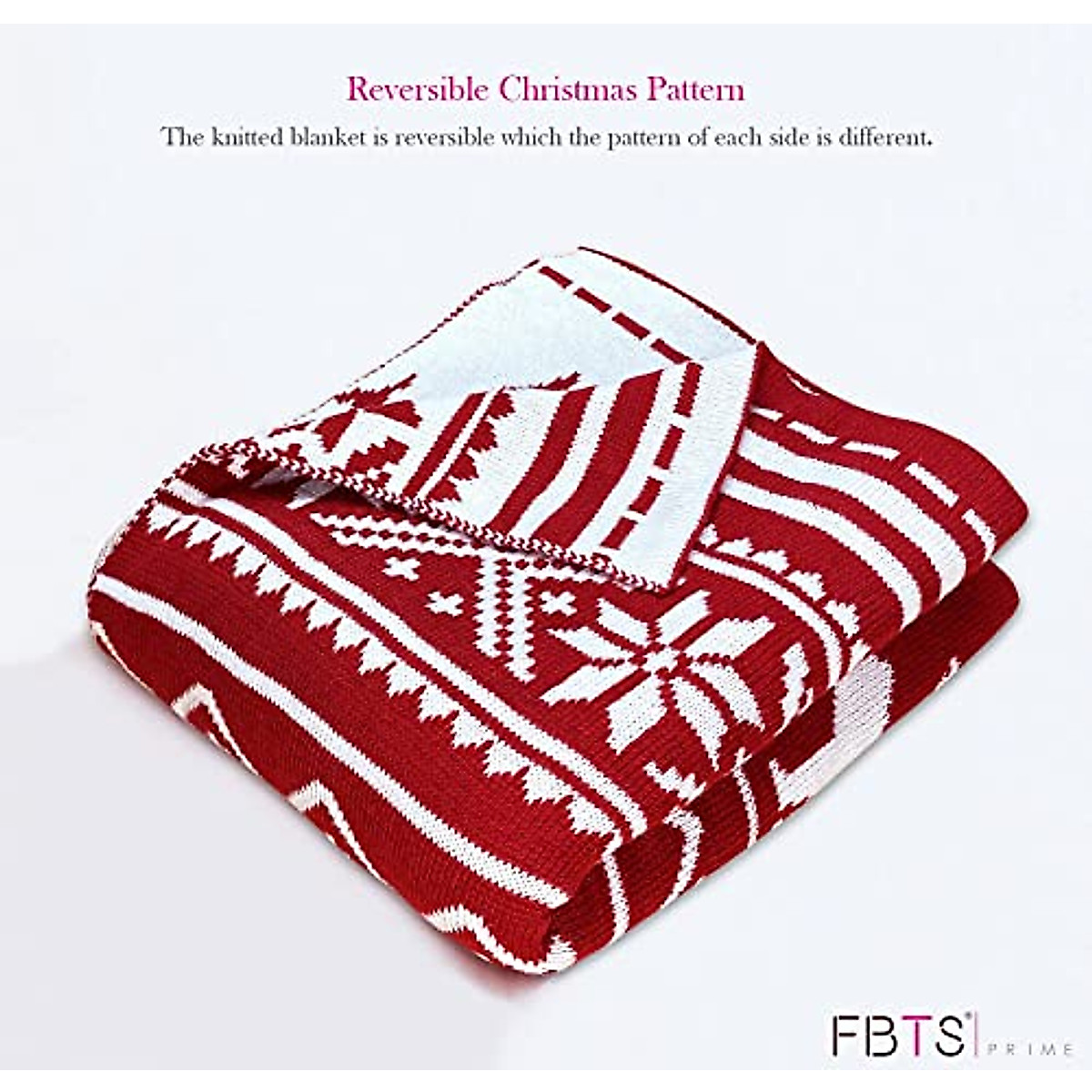 FBTS Prime Throw Blanket 50x60 Inch Red Bear Christmas Blanket Throws for Couch Soft