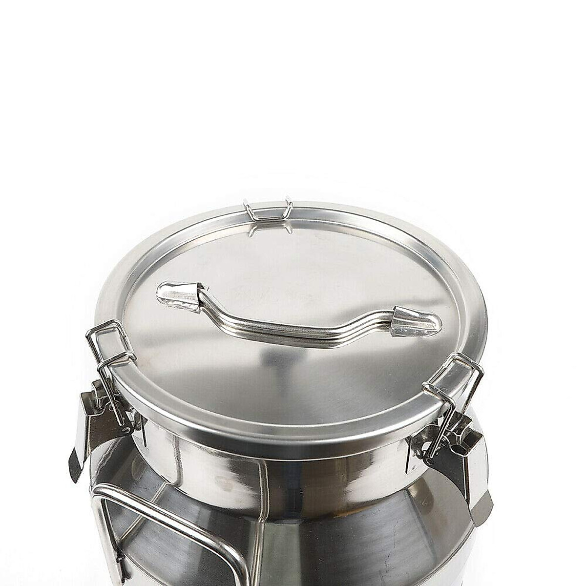 None/Brand 20L/ 5Gallon Stainless Steel Milk Can Heavy Duty Milk Jug Milk Bucket Wine Pail Bucket Bottle Liquid Container Storage Independent Embedded Silicone Sealed Lid