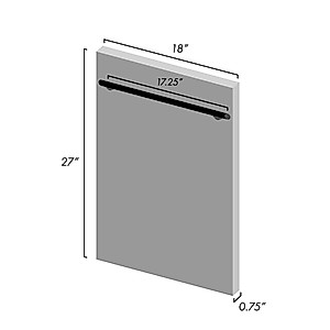 ZLINE 18 in. Top Control Dishwasher in Stainless Steel with Stainless Steel Tub and Traditional Style Handle