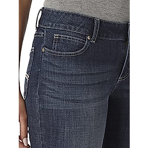 Wrangler Women's Western Mid Rise Stretch Boot Cut Jean, Navy, 17W x 32L
