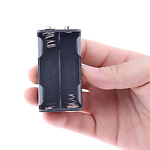 Hilitchi 2set Thicken Battery Holder for 4 x AA with Standard Snap Connector and Hard Plastic Housing T Type Wire