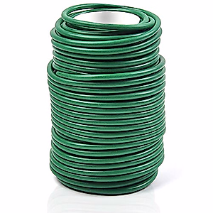 Decoroca Garden Flexible Wire Tie, Soft Twist Plant Ties 65.6' - Green Support Plant Vines for Supporting and Fixing Garden Planting Branches Vines & Stems and Organize Data Wire
