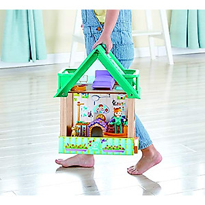 Hape Furry Friend Vet Set | 30 PCs Wooden Veterinary Fully Furnished Dolls House Pretend Playset with Accessories for Kids Age Years 3 and Up