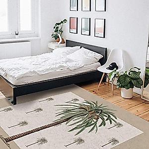 Fantasy Staring Area Rugs for Living Room & Bedroom, Tropical Palm Tree Non-Slip Modern Carpet Children Playroom Soft Carpet Floor Mat Home Decor 2' x 3'