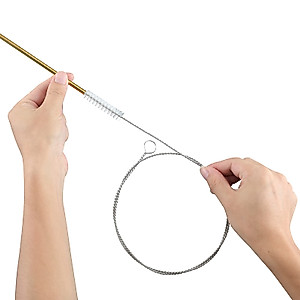 40 Inches Brush Cleaner for Cleaning Straw, Kegerator, Feeding Tube, Siphon Hose, Sunroof Drain, Refrigerator Drain, 4PCS (White)