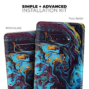 DesignSkinz Liquid Abstract Paint Remix V43 Protective Vinyl Decal Wrap Skin Cover Compatible with The Samsung Galaxy S20 (Screen Trim & Back Glass Skin)