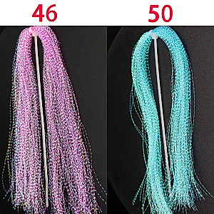 9 Packs Crystal Flash Fly Tying Material Hook Lure Flash Flies Decorating Holographic Tinsel Krystal Flashabou Sparkle Dry Streamer Luminous for Fishing Lure Dry Flies Making Supplies