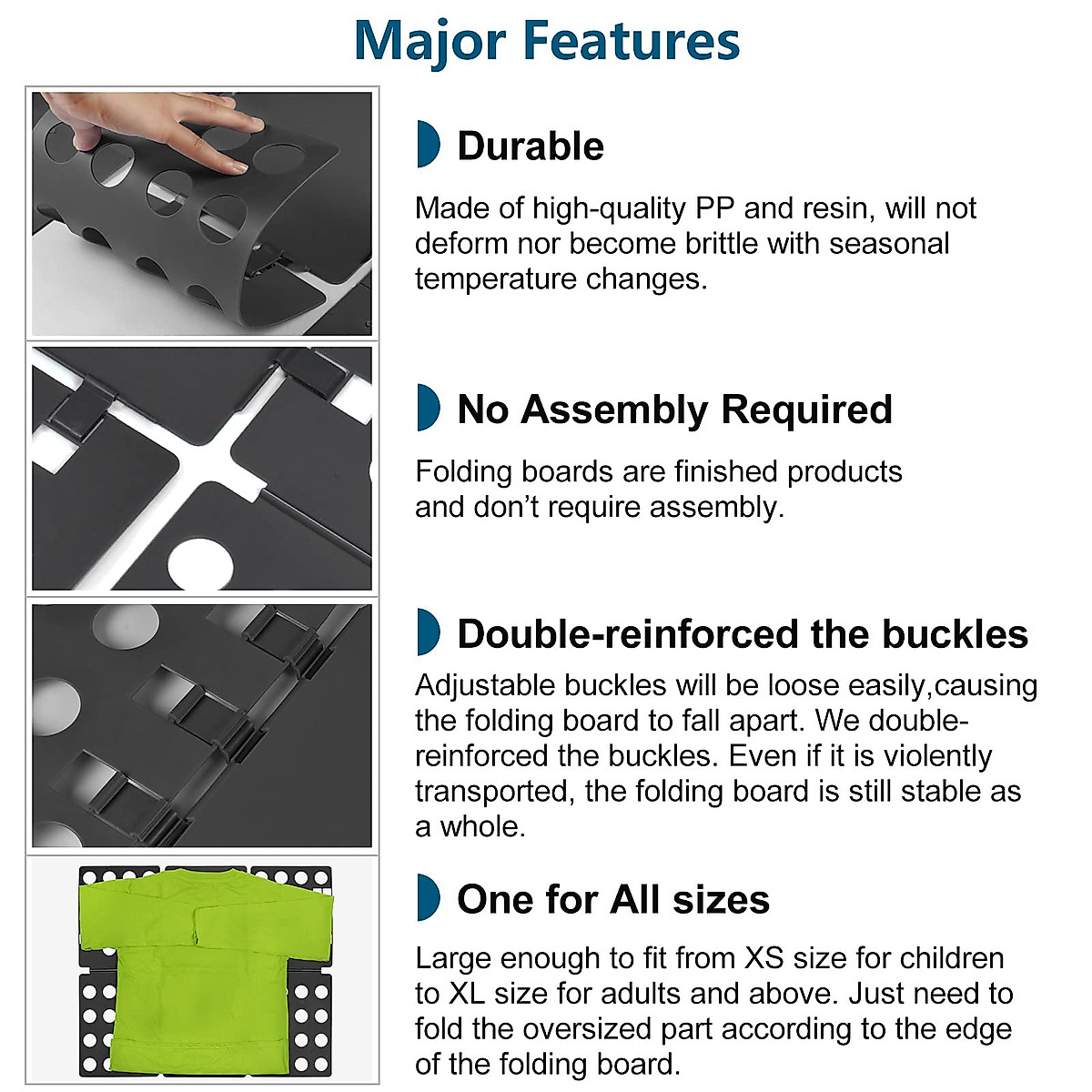 Sealegend Shirt Folding Board Shirt Folder Clothes Folding Board Durable Plastic t Shirts Clothes Laundry folders