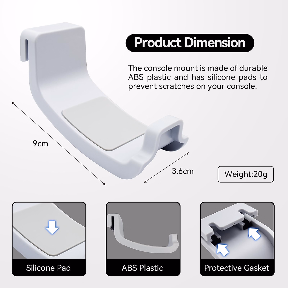 YUSPENYE 2pcs PS5 Headset Holder Accessories, 2packs PS5 Controller Stand, PS VR Holder, PS5 Headphone Holders