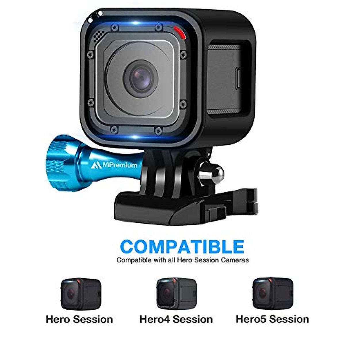 MiPremium Frame Mount Housing Case for GoPro Hero Session 4 & 5 Skeleton Cover Shell Cage Accessories Kit with Aluminium Screw & Quick Release Buckle Socket Accessory for Hero4 Hero5 Session Camera