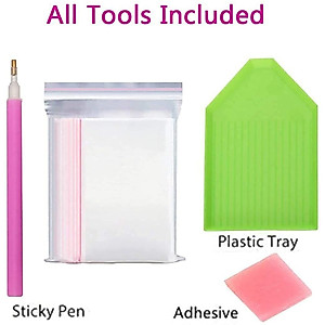 Snowplanet Deer Diamond Mosaic Painting- Diamond Art Kits for Adults,Full Drill Diamond Mosaic Painting Kits,5d Gem Art for Adults Wall Home Decor (YNC068)