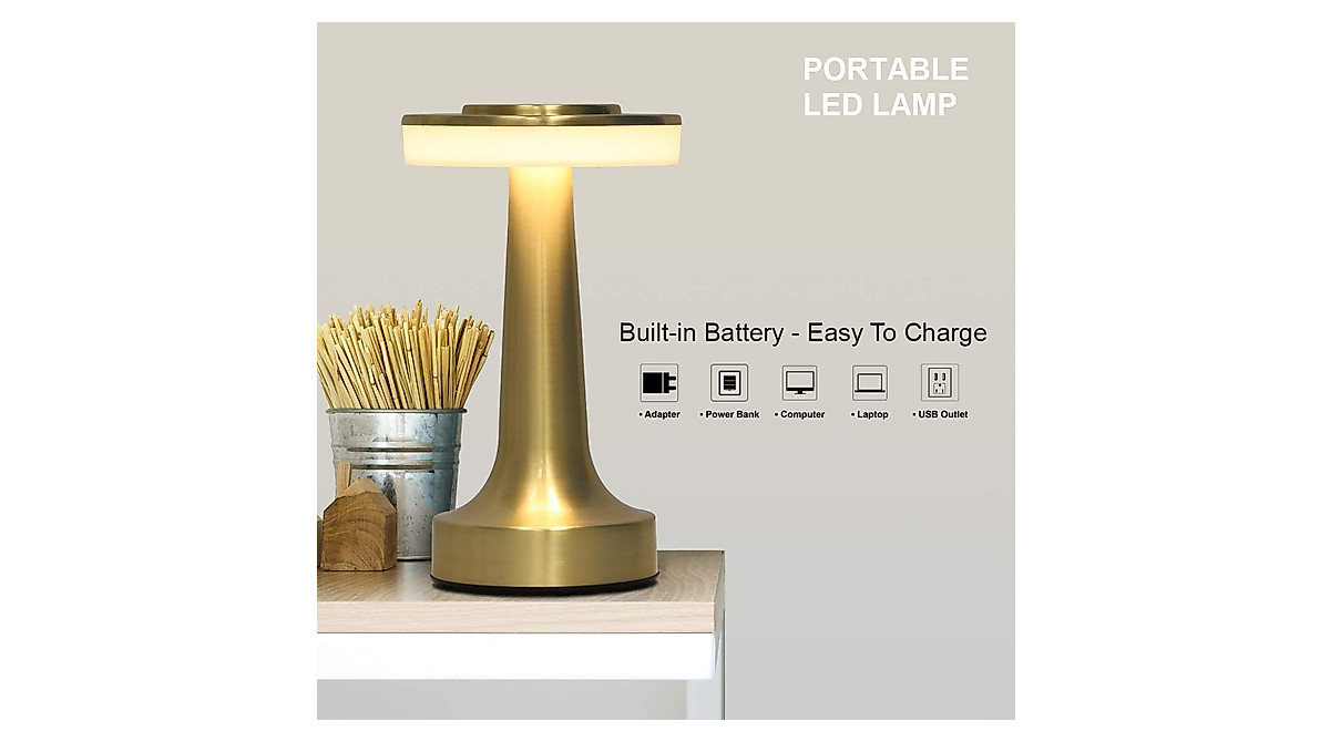 O’Bright Portable LED Table Lamp - Touch Sensor & Dimmable