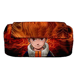 HANDAFA Anime Ninja Pencil Case Manga Cosplay Hokage Pencil Pouch Holder(Fire Naruto)