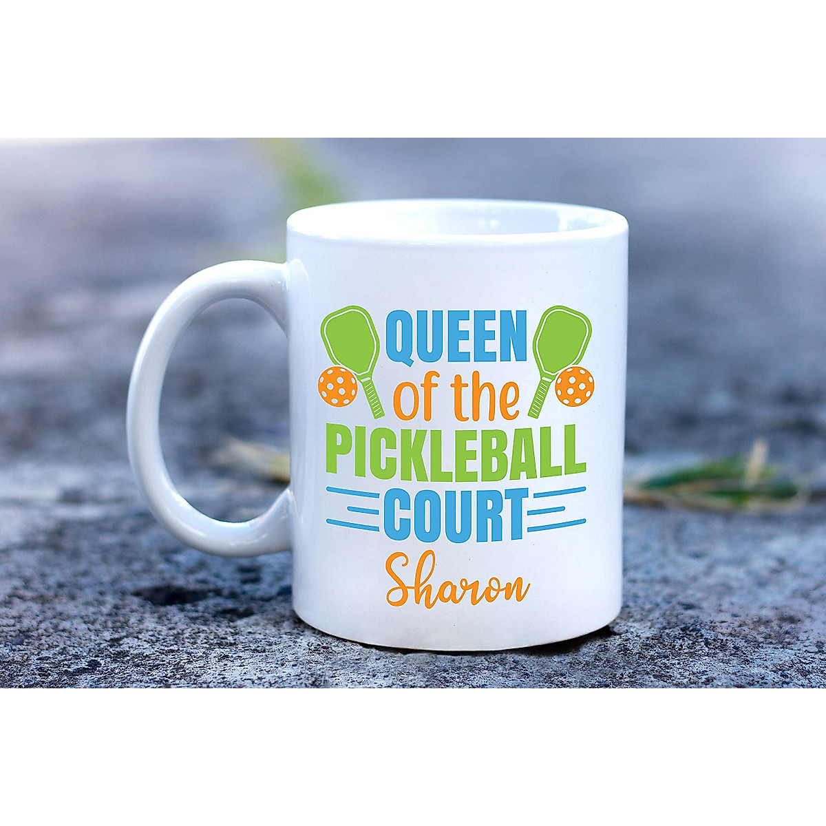 Personalized Queen of the Pickleball Court Mug | Pickleball Accessories | Gift For Grandma | Gifts For Her | Mothers Day Gift | Unique Mom Gift | Gift for Pickleball Player | Pickleball Player Mug