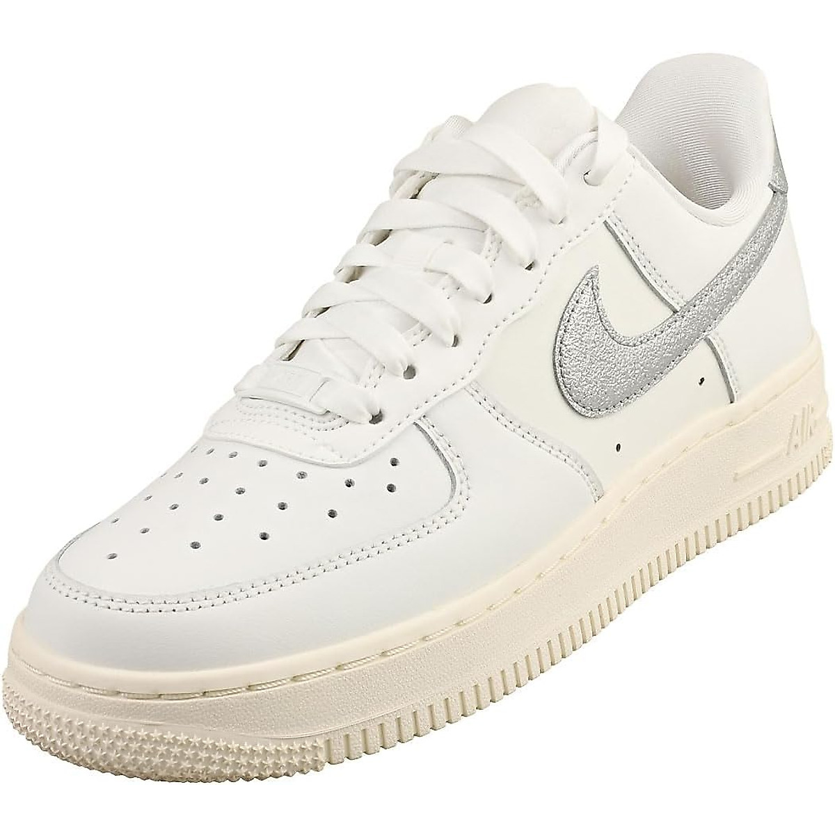 Nike Air Force 1 Low Women Summit White/Metallic Silver DQ7569-100 8.5