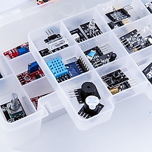 MMOBIEL 37 in 1 Sensor Modules Kit Complete Set for Most Single Board Computers Compatible with Arduino IDE UNO R3 Mega Nano Incl. Tutorial