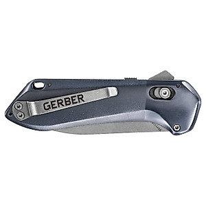 Gerber Gear Gerber Highbrow Compact, Pocket Knife with Assisted Open, Fine Edge Blade, Blue [31-003511]