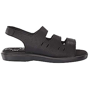 Propét Women's Breeze Walker Sandal, Black Pearl, 9.5 X-Narrow