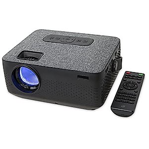 GPX Rechargeable Projector with Bluetooth, HDMI, USB and Micro SD Media Ports, Includes Remote (PJ770B)