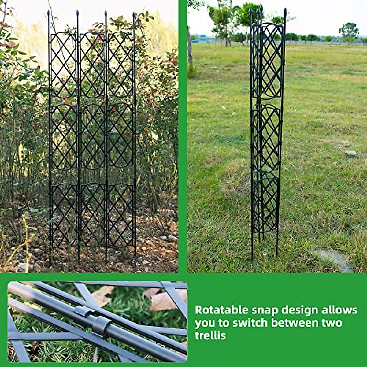 Garden Trellis for Climbing Outdoor Plants 55x18inch Plant Support Structures for Rose Clematis Vine and Climbing Plants