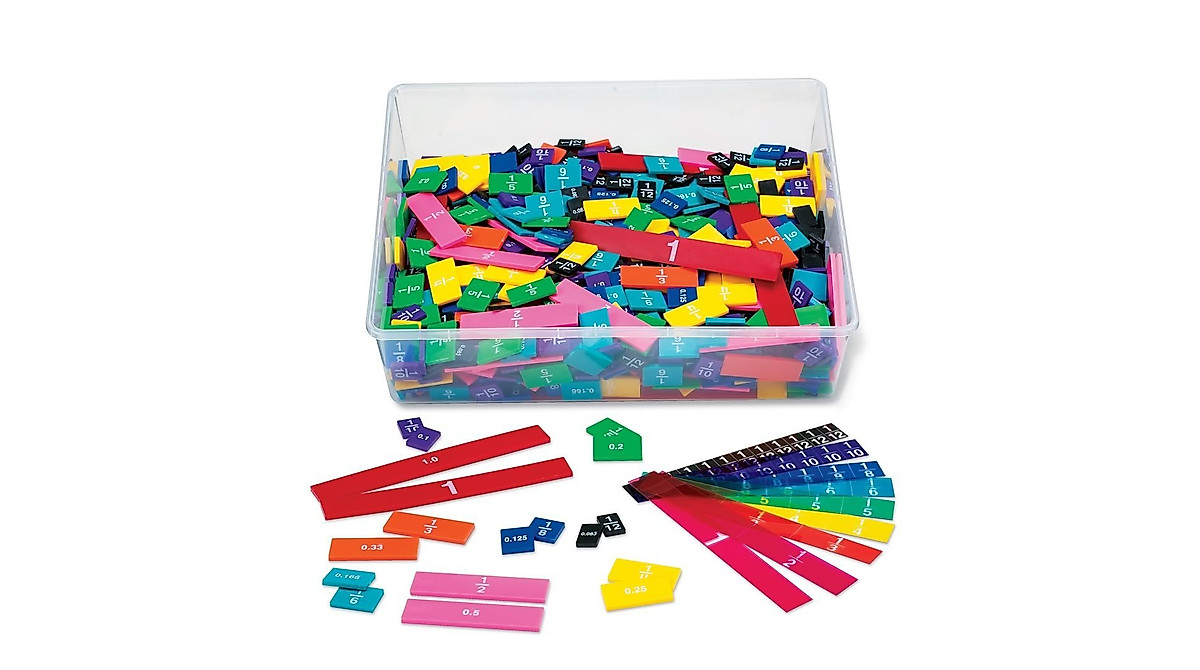 hand2mind Decimal & Fraction Tiles | Hands-On Math Manipulatives