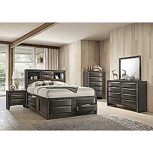 ACME Furniture Ireland Storage Bed, Eastern King, Gray Oak