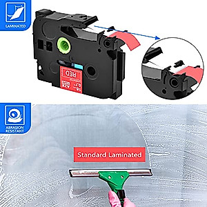 GREENCYCLE Compatible for Brother P-Touch TZ TZe Label Tape 18mm 0.7" 3/4-Inch White on Clear/Black/Red/Blue/Green, Black on Gold for PT-P710BT PTD400 PTD400AD PTD600 PT-P700 Label Maker-6 Pack