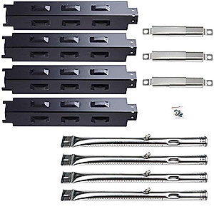 Htanch PN8531(4-Pack) SA4841(4-Pack) 14 5/8" Heat Plates and Burners, Crossover Tube Replacement for Charbroil 461334813 463234413 463436213 463436215 466334613 466342014 466436213 466436513 467300115