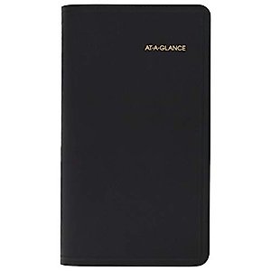 2022 Pocket Calendar by AT-A-GLANCE, Weekly Appointment Book & Planner, 3-1/4" x 6-1/4", Pocket Size, Refillable, Black (7000805)