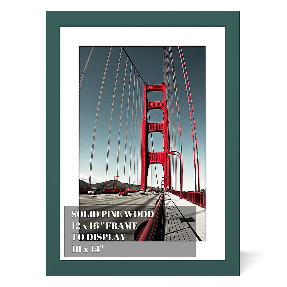 12x16 Picture Frame Diamond Painting Frames Poster Frames Made of Solid Wood,Display Pictures 10x14 with Mat or 12x16 without Mat for Photos, Paintings,Walls Decoration,Anniversary,Wedding,Christmas