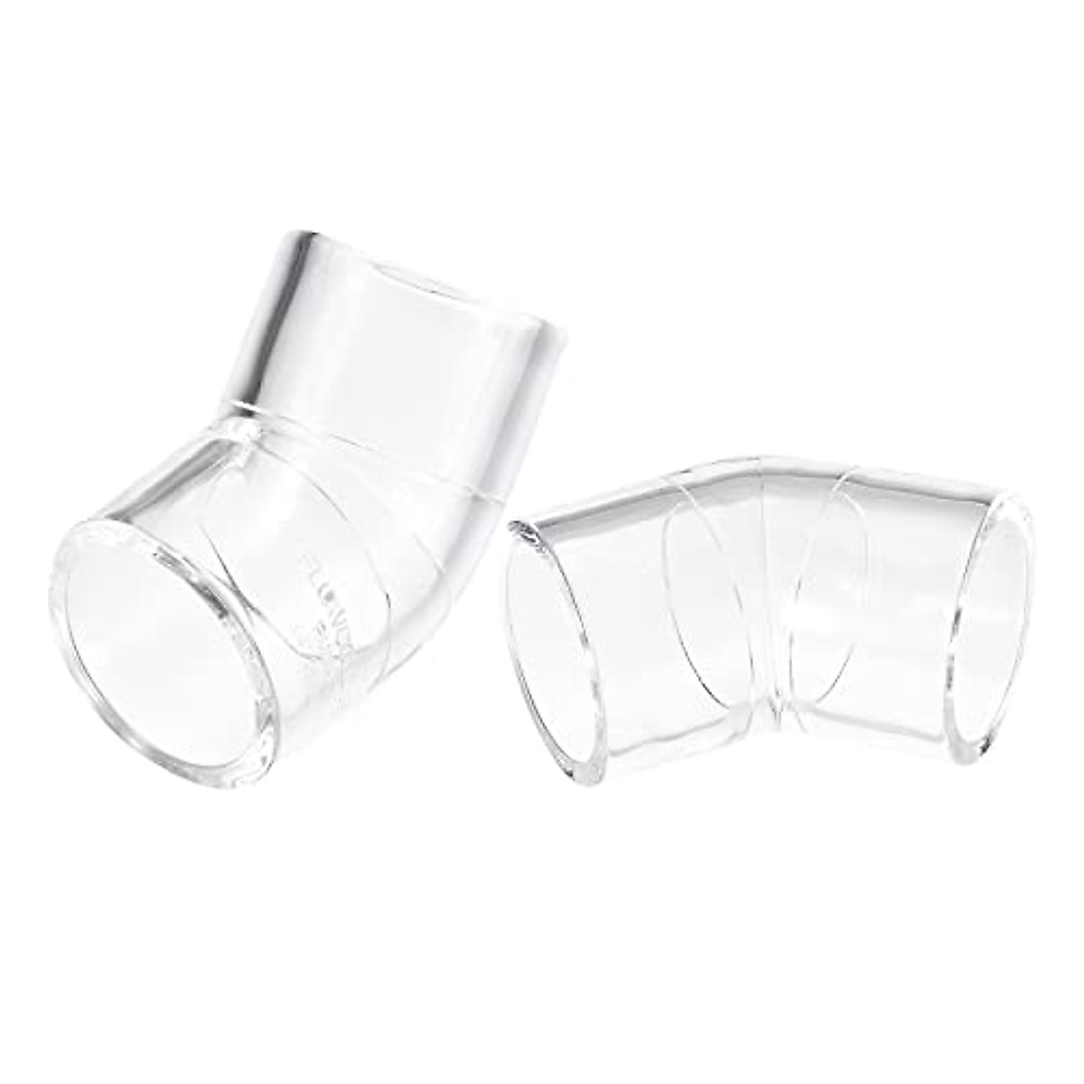 uxcell 4Pcs Clear Elbow Fitting, 25mm/0.98" 2 Way Acrylic Elbow 45 Degree Pipe Fitting Adapter for Connecting Water Pipes