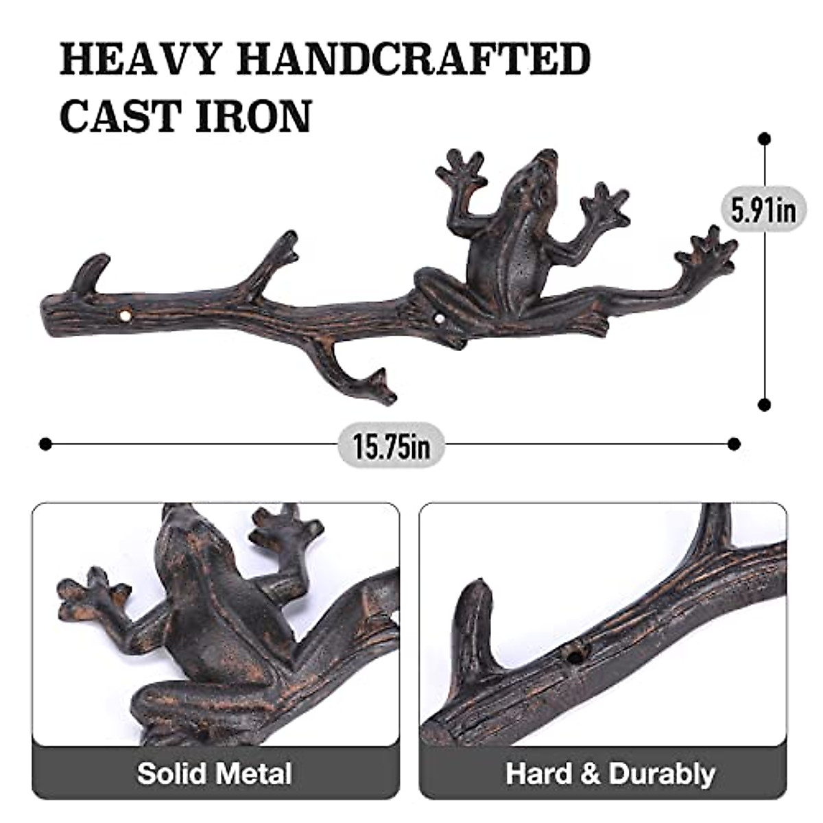 Gudoesy Wall Hooks，Decorative Wall Hooks，Rustic Decorative Coat Hooks for Hanging