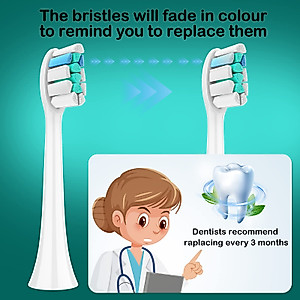 Replacement Toothbrush Head (with Protective Cover) for Philips Sonicare DiamondClean ProtectiveClean EasyClean FlexCare HealthyWhite