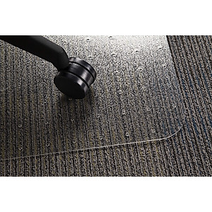 HON Basyx Commercial-Grade Polycarbonate Chair Mat with Lip for Low Pile Carpet, 36" x 47", Clear