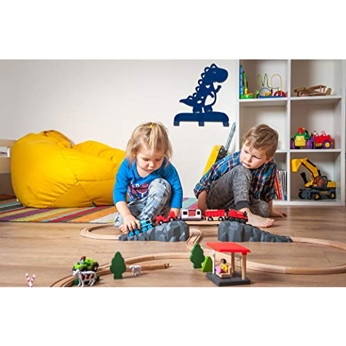 MY BRAND Dinosaur Decorative Wall Mounted Coat Hooks for Hanging Coats, Scarves, Bags, Purses, Backpacks, Towels