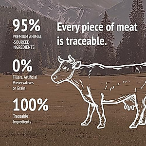 BAYPIE Freeze Dried Raw Dog Food Topper – High Protein Beef Recipe, Grain Free Dog Foods & Meal Mixers – 20 oz