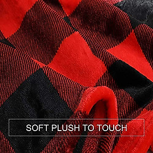 Adigaber Buffalo Plaid Throw Blanket Soft Flannel Fleece Cozy Lightweight for Couch Bed Fit All Seasons Decorative Blankets