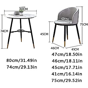 Kitchen Table Set, Conference Reception Room Coffee Table with Chair, Tables and Chairs for Tea Shop Bakery Dessert Shop Study Room Office Shopping Mall Conference Room Hall Barber Shop (Color : Gray)