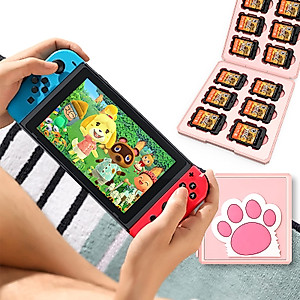 UFOPETIE Game Card Case for Nintendo Switch Game Card,Compatible with Nintendo Switch Case Animal Crossing Theme,Game Cards Case for Animal Crossing Switch Accessories-Thumb Grip 2PCS