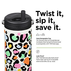 Klean Kanteen 12oz TKWide Insulated Water Bottle with Twist Cap - Leopard Print