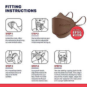 BNX 20-Pack KN95 Face Masks, Disposable Particulate KN95 Mask Made in USA, Tri-Fold Cup/Fish Style