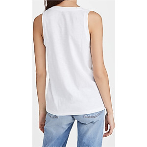Madewell Women's Whisper Cotton V-Neck Tank, Optic White, S