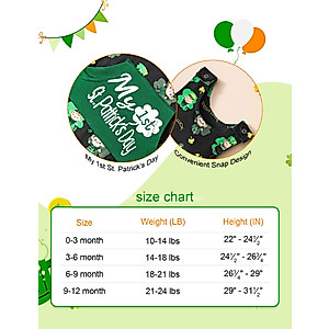 KANGKANG St Patricks Day Baby Boy Outfit My First St Patricks Day Baby Boy Outfit Baby Boy Clothes 3-6 Months Baby Rompers Overalls Hat